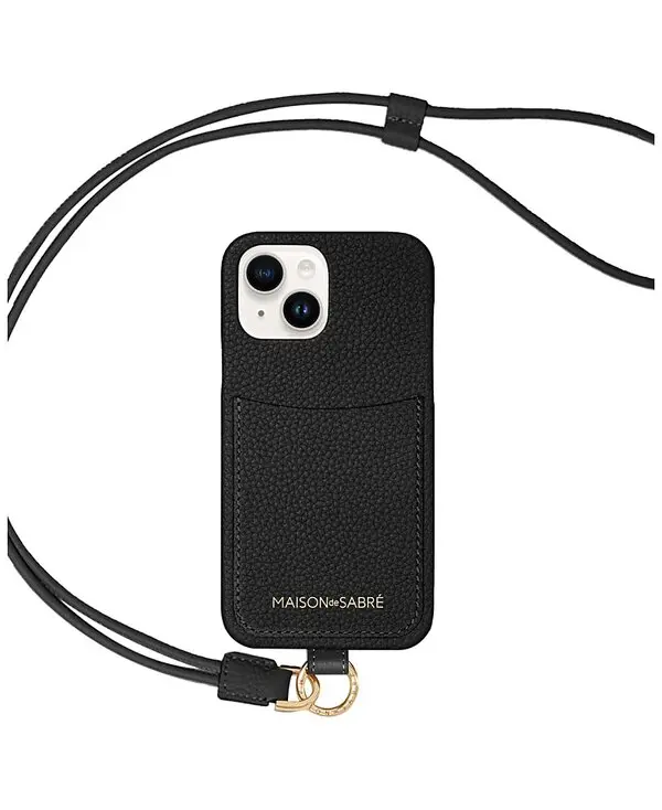 MAISON DE SABRE Sling Phone Case - Black Caviar