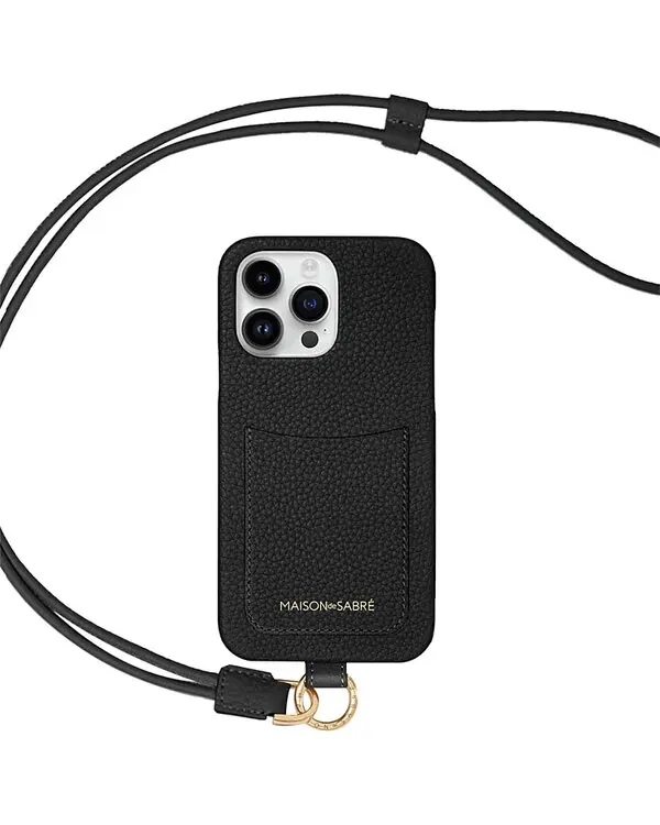 MAISON DE SABRE Sling Phone Case - Black Caviar