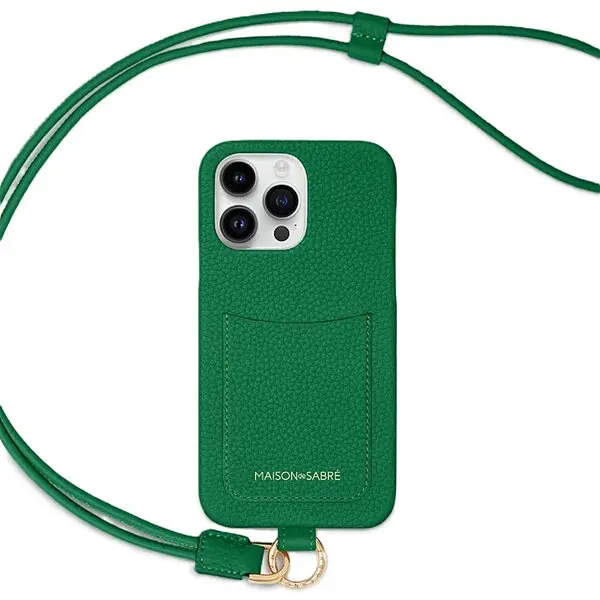 MAISON DE SABRE Sling Phone Case - Emerald Green