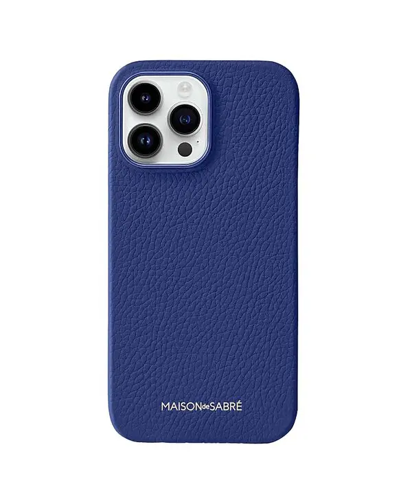 MAISON DE SABRE Leather Phone Case - Lapis Blue