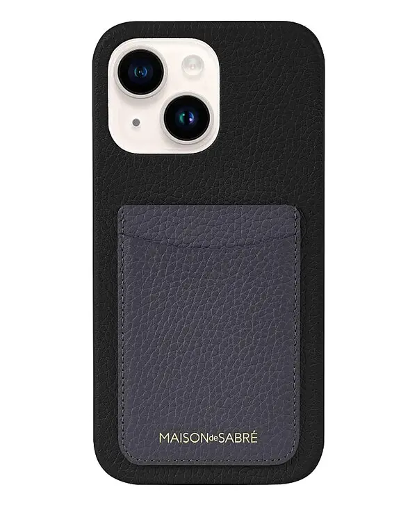 MAISON DE SABRE Card Phone Case - Graphite Caviar