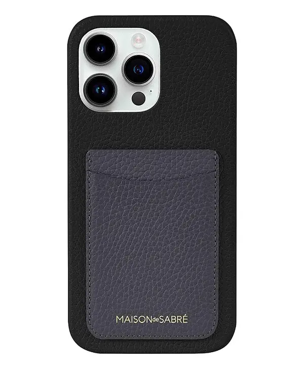 MAISON DE SABRE Card Phone Case - Graphite Caviar