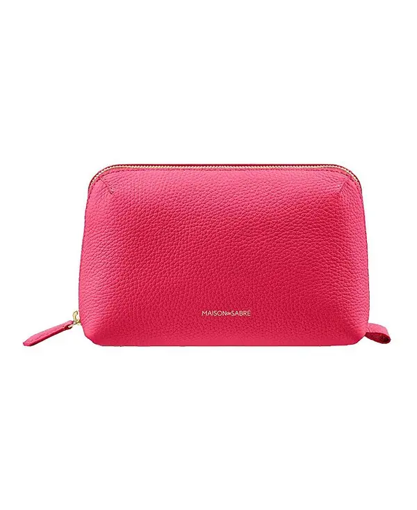 MAISON DE SABRE Leather Tech Pouch - Shibuya Fuchsia