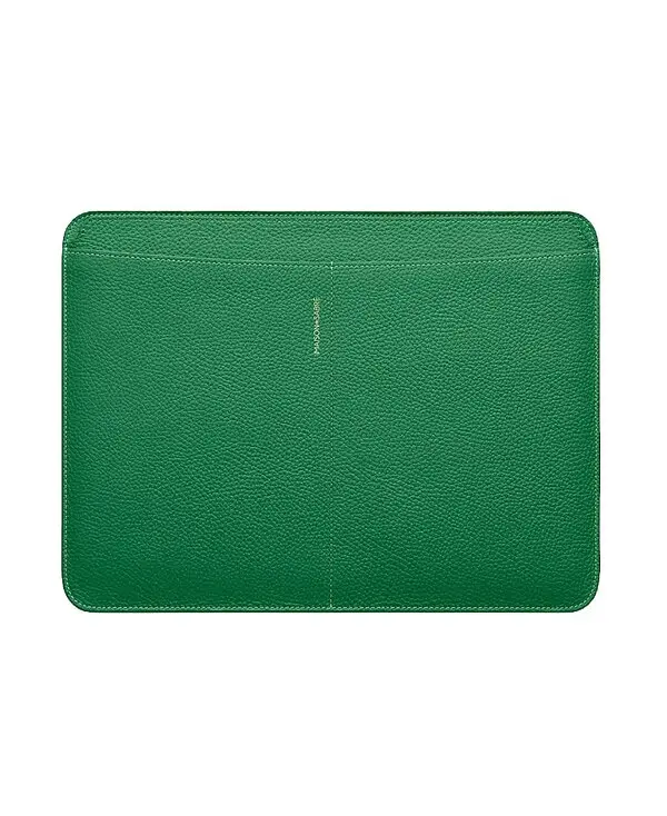 MAISON DE SABRE Leather Laptop Sleeve - Emerald Green
