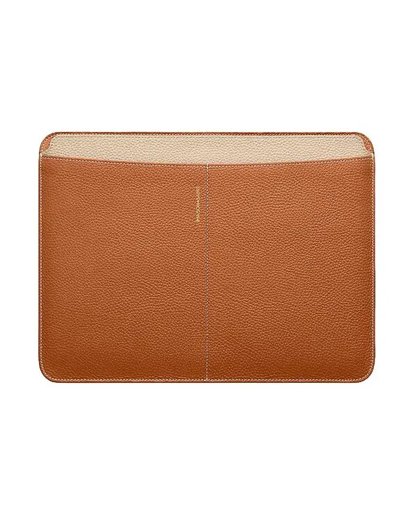 MAISON DE SABRE Leather Laptop Sleeve - Pecan Brown