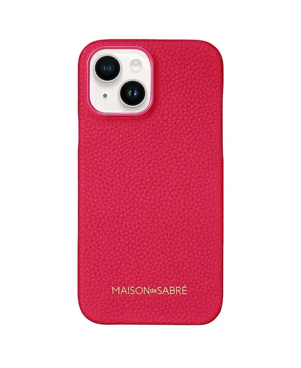 MAISON DE SABRE Leather Phone Case - Shibuya Fuchsia