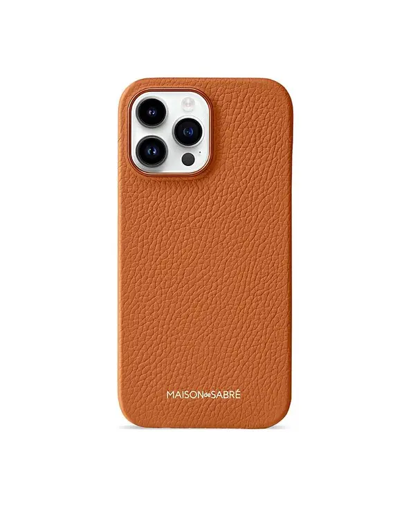 MAISON DE SABRE Leather Phone Case - Pecan Brown