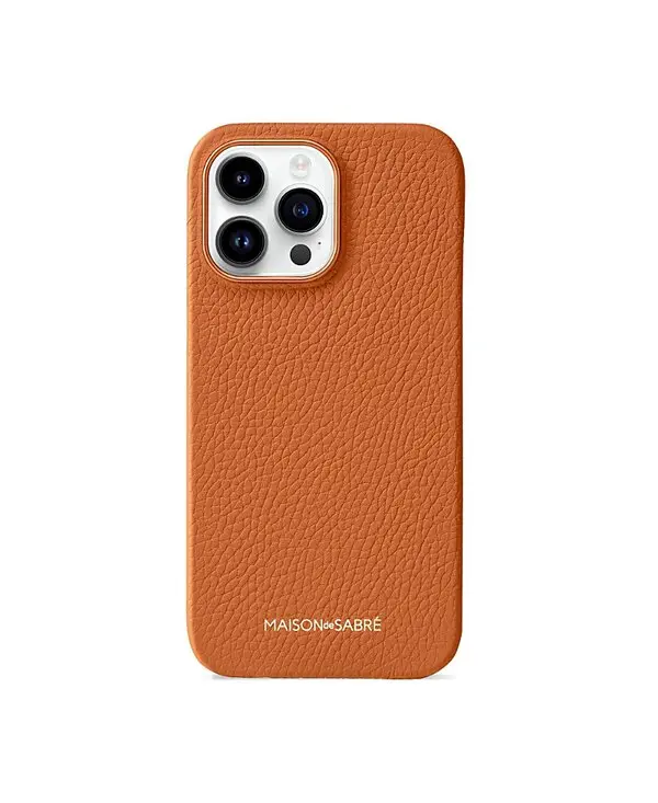 MAISON DE SABRE Leather Phone Case - Pecan Brown