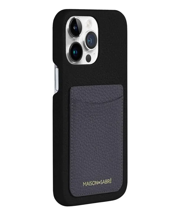 MAISON DE SABRE Card Phone Case - Graphite Caviar