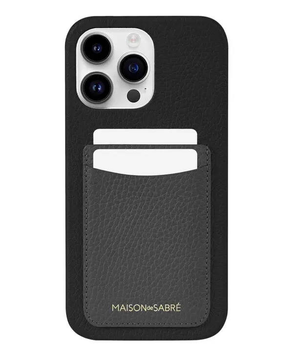 MAISON DE SABRE Card Phone Case - Graphite Caviar