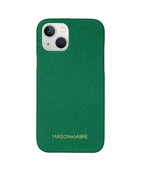 MAISON DE SABRE Leather Phone Case - Emerald Green
