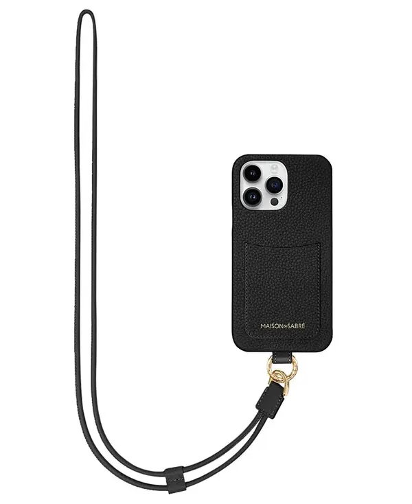 MAISON DE SABRE Sling Phone Case - Black Caviar