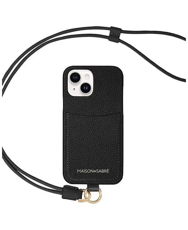 MAISON DE SABRE Sling Phone Case - Black Caviar