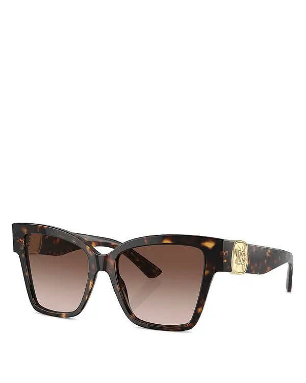 Dolce & Gabbana Square Sunglasses, 54mm - Havana/brown Gradient