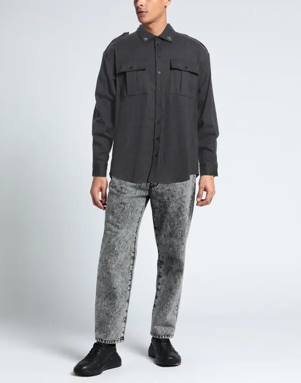 Dsquared2 Shirt Size Virgin Wool, Elastane - Charcoal