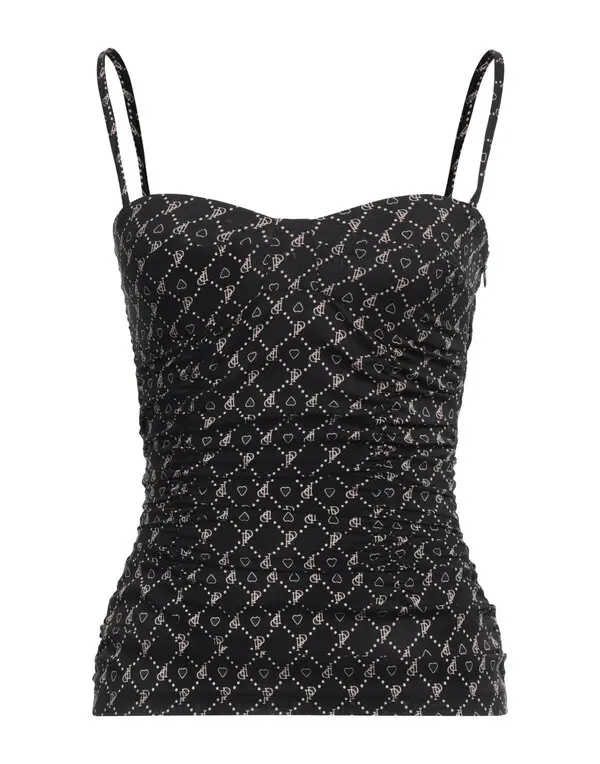 Pinko Logo-print Top - Black
