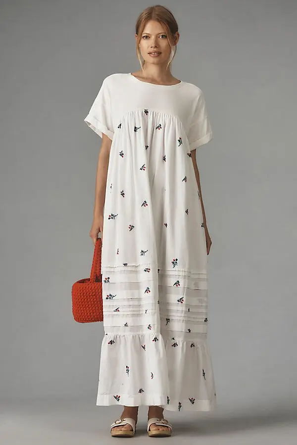 fitted midi t shirt dress Victoria Beckham T-Shirt Fitted Midi Dress with Back Zipper