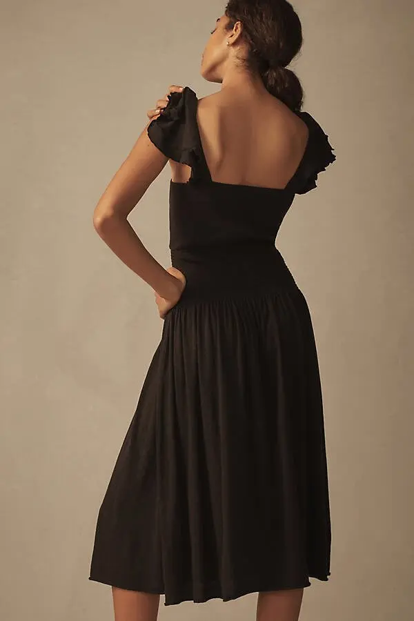 Nation Ltd Brittini Smocked-waist Midi Dress