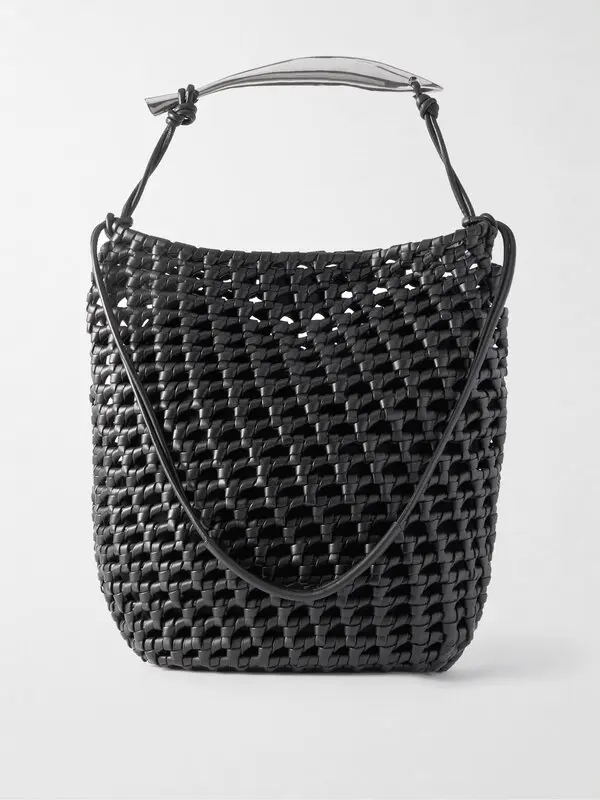 Bottega Veneta Sardine Embellished Leather Tote Bag - Black