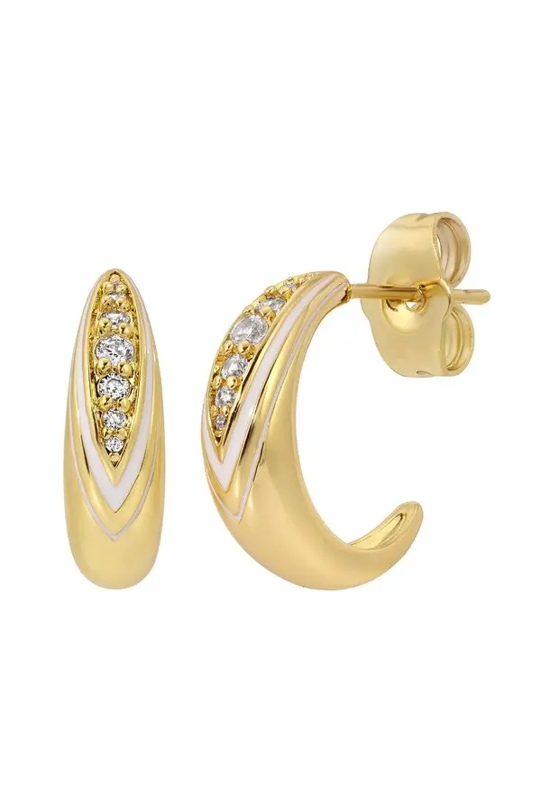 LEEADA Ripley Mini Hoop Earrings - Gold