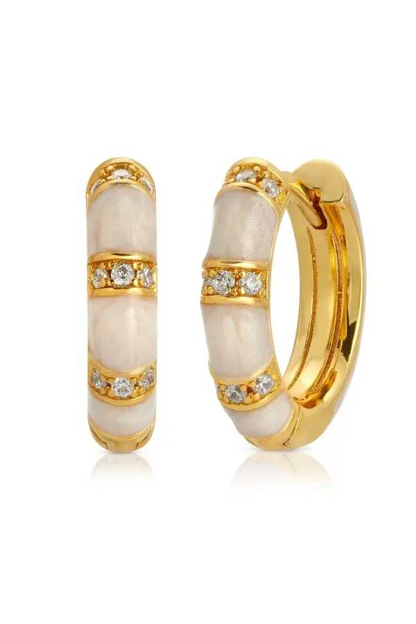 LEEADA Lamill Huggie Earrings - Gold