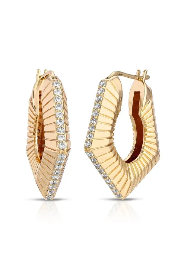LEEADA Phoebe Hoop Earrings - Gold