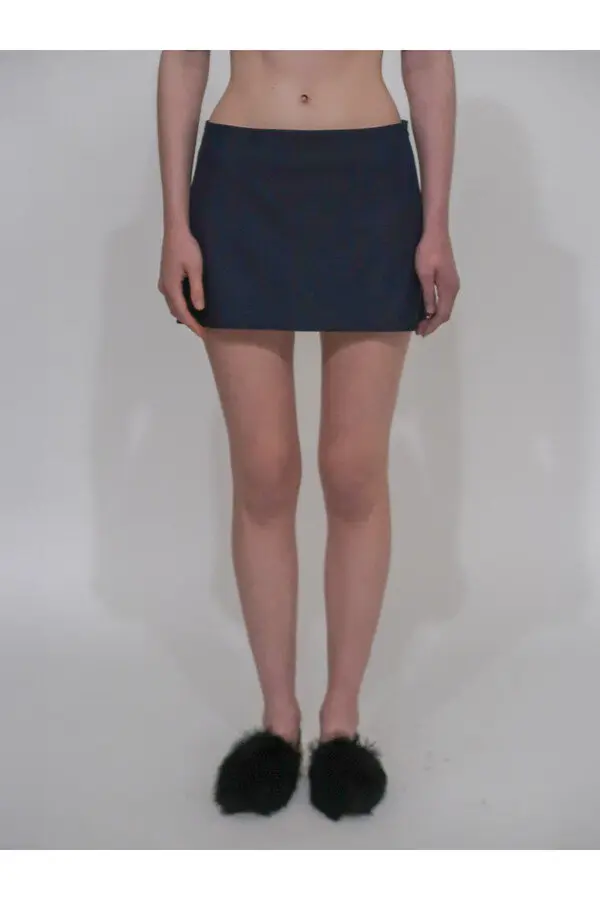 Rosetta Getty Stretch Twill Mini Skirt