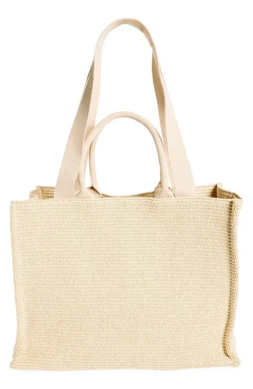 Marni Small Woven Tote Bag - White