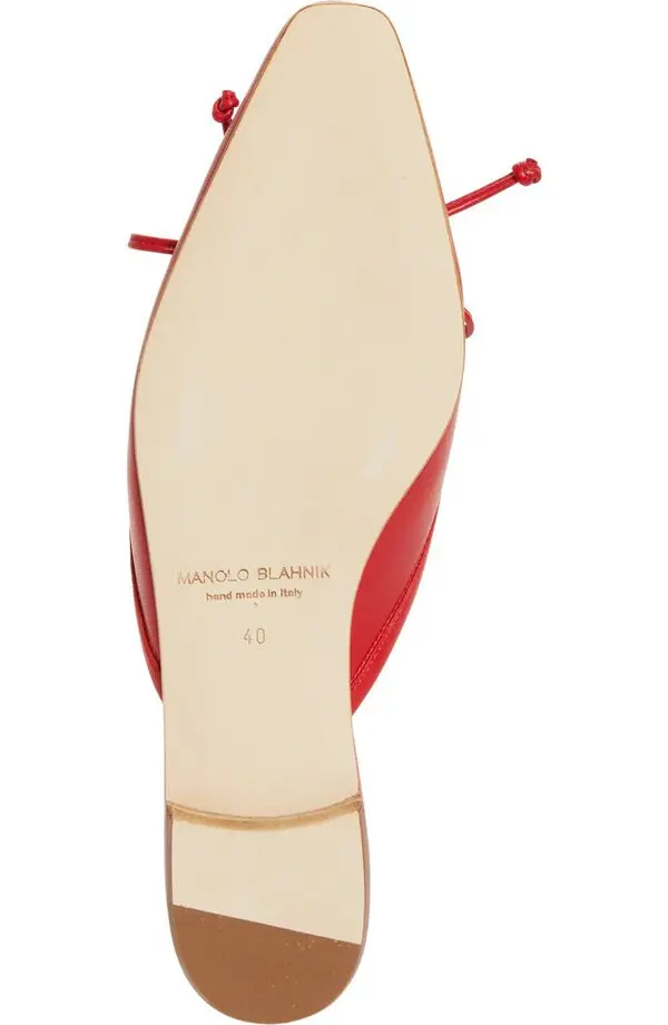Manolo Blahnik Ballerimu Mule - Red
