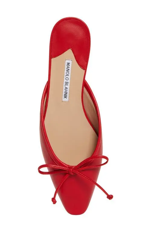 Manolo Blahnik Ballerimu Mule - Red