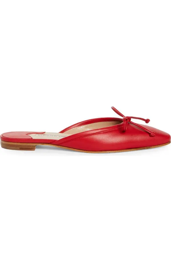 Manolo Blahnik Ballerimu Mule - Red