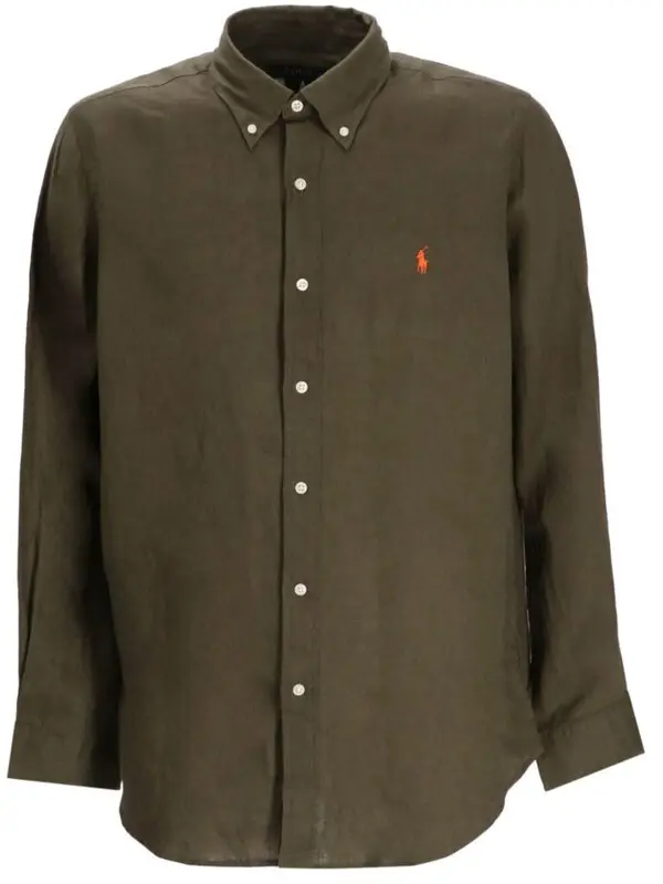 Polo Ralph Lauren Logo-embroidered Linen Shirt - Green