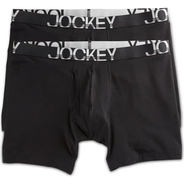 JOCKEY 2-pk Activestretch Boxer Briefs - Black