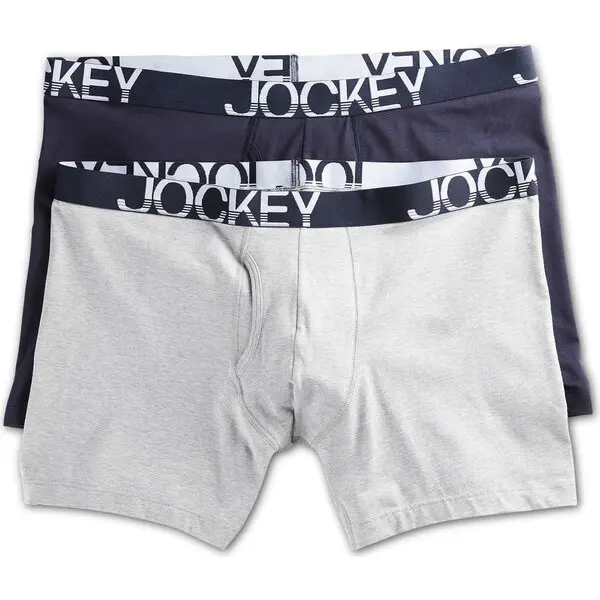 JOCKEY 2-pk Activestretch Boxer Briefs - Navy/grey
