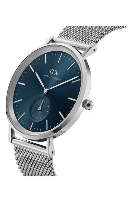 DANIEL WELLINGTON Classic Multi-eye Mesh Strap Watch - Silver