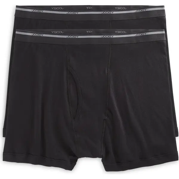 JOCKEY 2-pk Boxer Briefs - Black