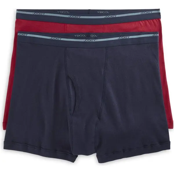 JOCKEY 2-pk Boxer Briefs - Navy Wine