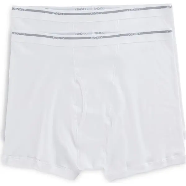 JOCKEY Big & Tall 2-pk Boxer Briefs - White