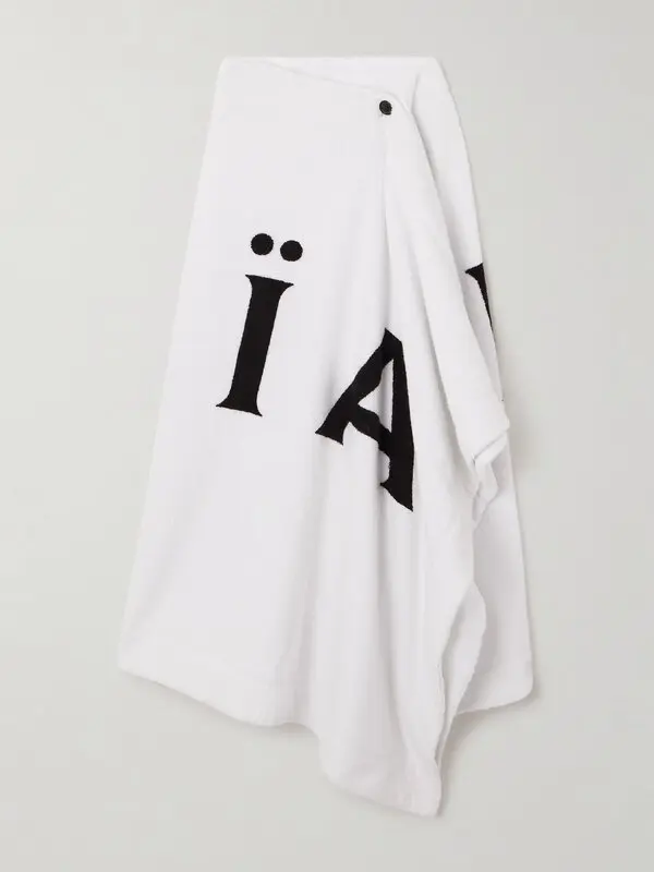 Alaïa Printed Cotton-terry Pareo