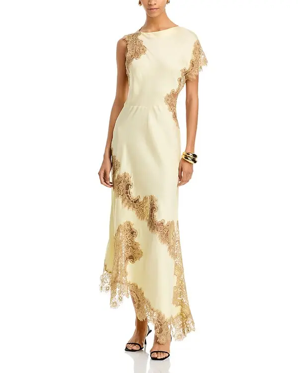 A.L.C. Alessia Dress - Light Canary/beige