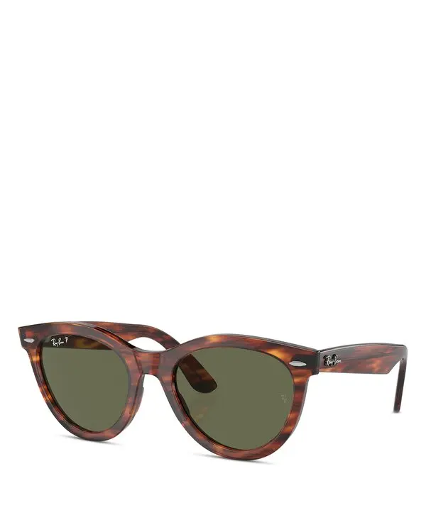 Ray-ban Oval Sunglasses - Havana/gray Polarized Solid