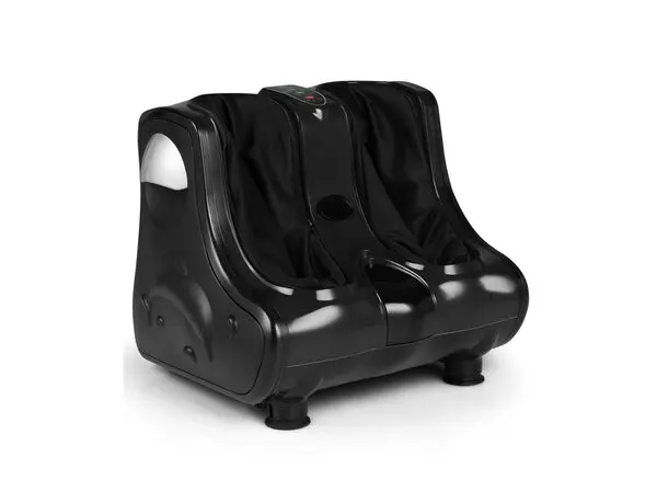 SLICKBLUE Foot And Calf Massager Machine With Adjustable Tilt Base – Multiple Massage Modes For Relaxation And Pain Relief - Black