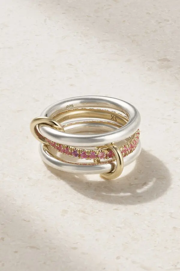 SPINELLI KILCOLLIN Libra Set Of Three Rings - Silver
