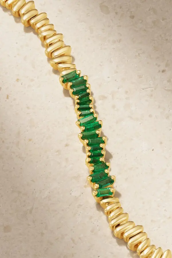 SUZANNE KALAN 18-karat Emerald Bracelet