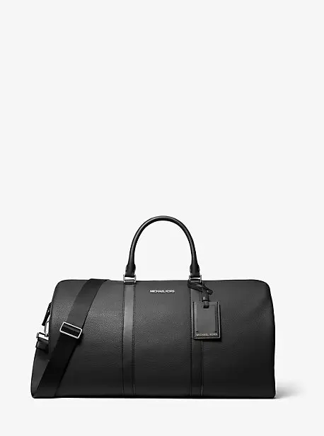 Michael Kors Cooper Pebbled Leather Duffle - Black