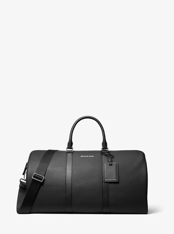 Michael Kors Cooper Pebbled Leather Duffle - Black