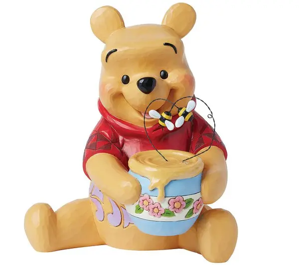 JIM SHORE Disney Traditions Pooh With Honey Pot Figurine - One-color