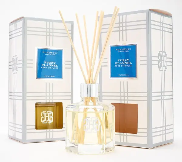 HOMEWORX BY SLATKIN + CO. S/2 Fuzzy Flannelreed Diffusers
