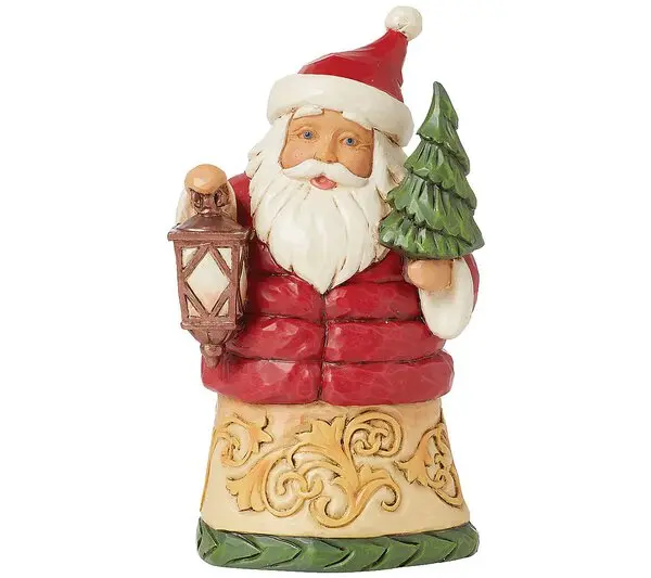 JIM SHORE Mini Santa With Puffy Coat Fig - One-color