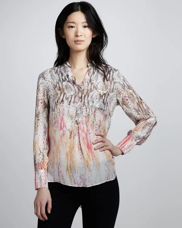 Veronica Beard Brandt Cashmere Polo Top